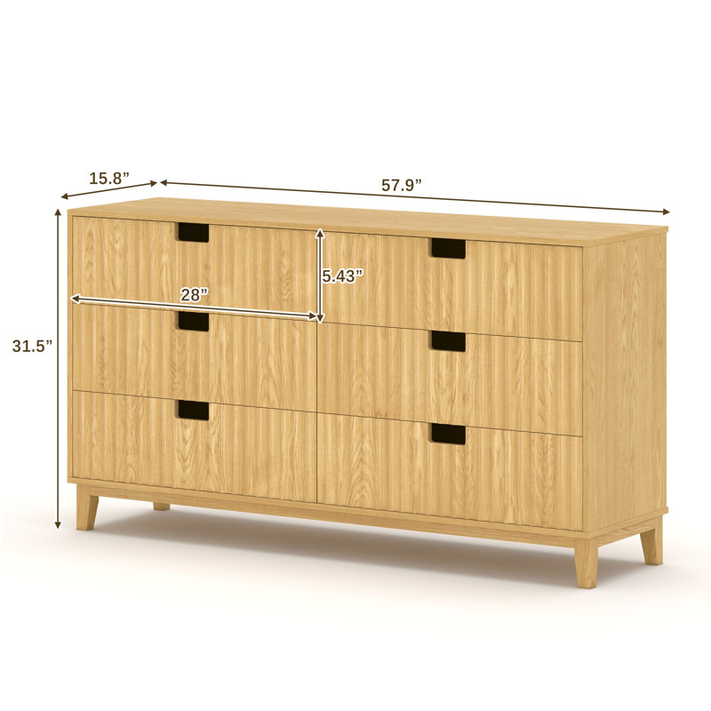 Latitude Run® 6-Drawers Dresser | Wayfair